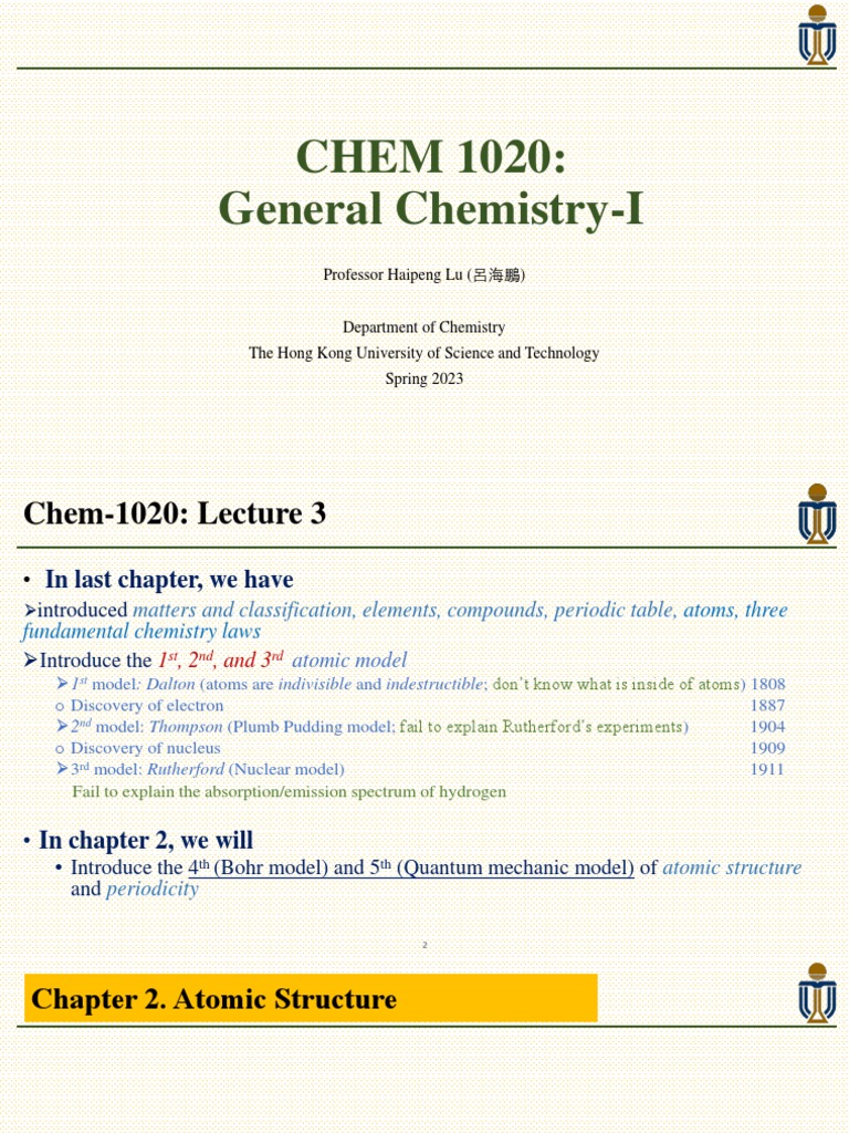 Chem1020 Chapter2a Feb15 Download Free Pdf Atomic Orbital Emission Spectrum
