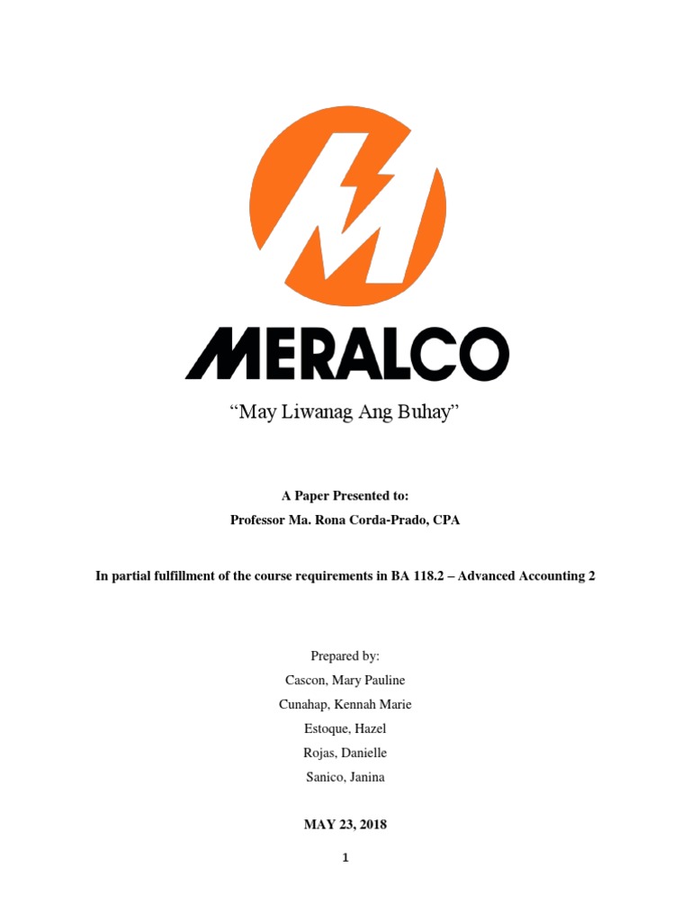 Meralco FINAL PDF | PDF | Business | Finance & Money Management