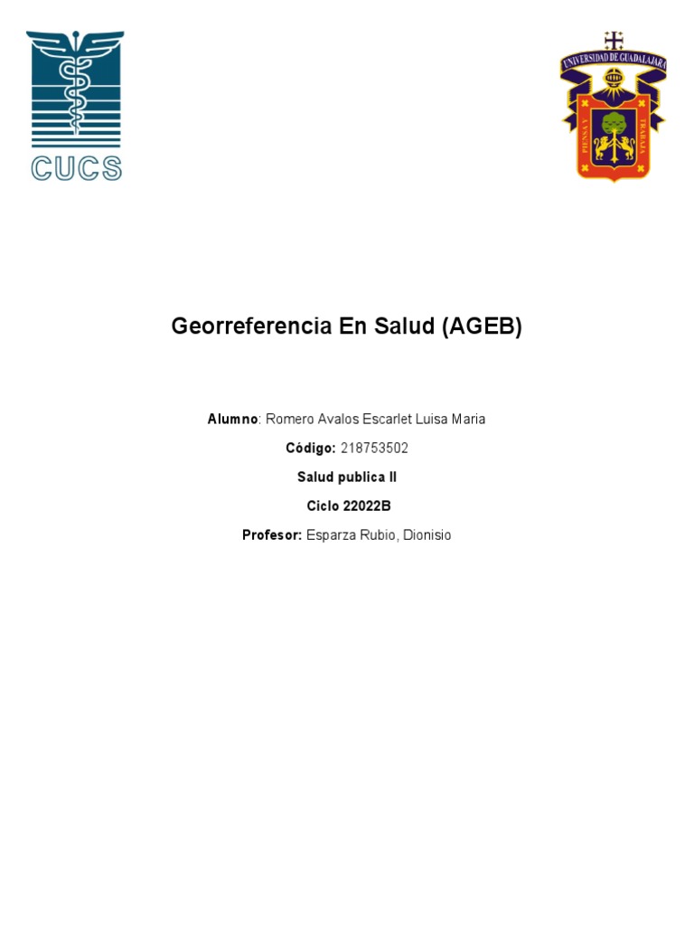 Georreferencia y Salud en AGEB Urbanas | PDF | Geografía | Science