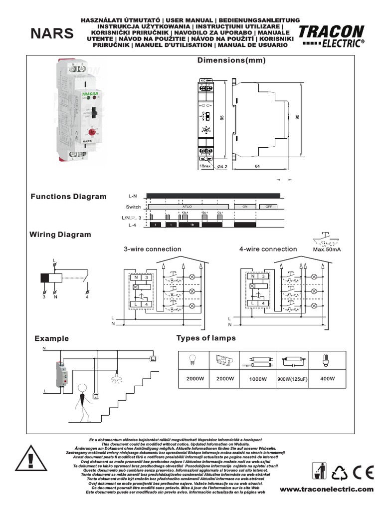 UM - NARS - Tracon - Stopniščno Časovno Stikalo - 2p - 2022 - EN-SLO | PDF