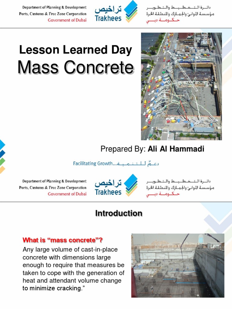 Thermal Control of Mass Concrete: Lessons Learned for Effective ...