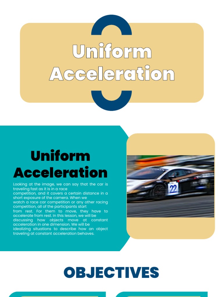 Uniform Acceleration: Understanding Constant Velocity and Acceleration | PDF | Velocity ...