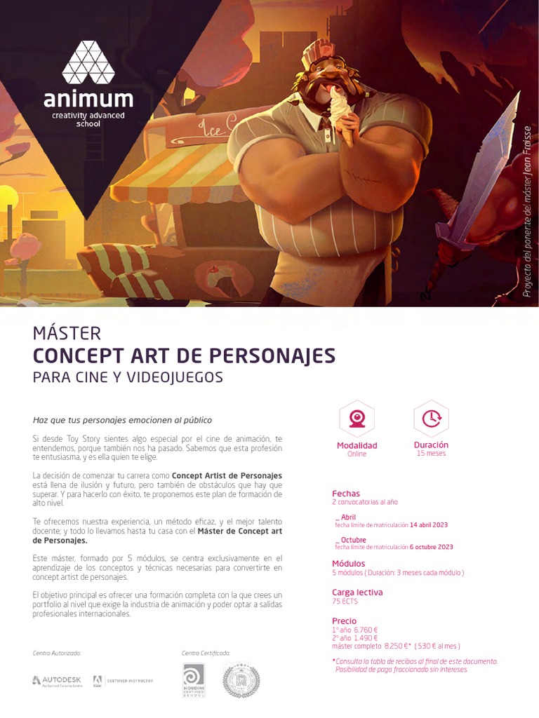 Info Master Concept Art Personajes | PDF | Perspectiva (Gráfica) | Diseño