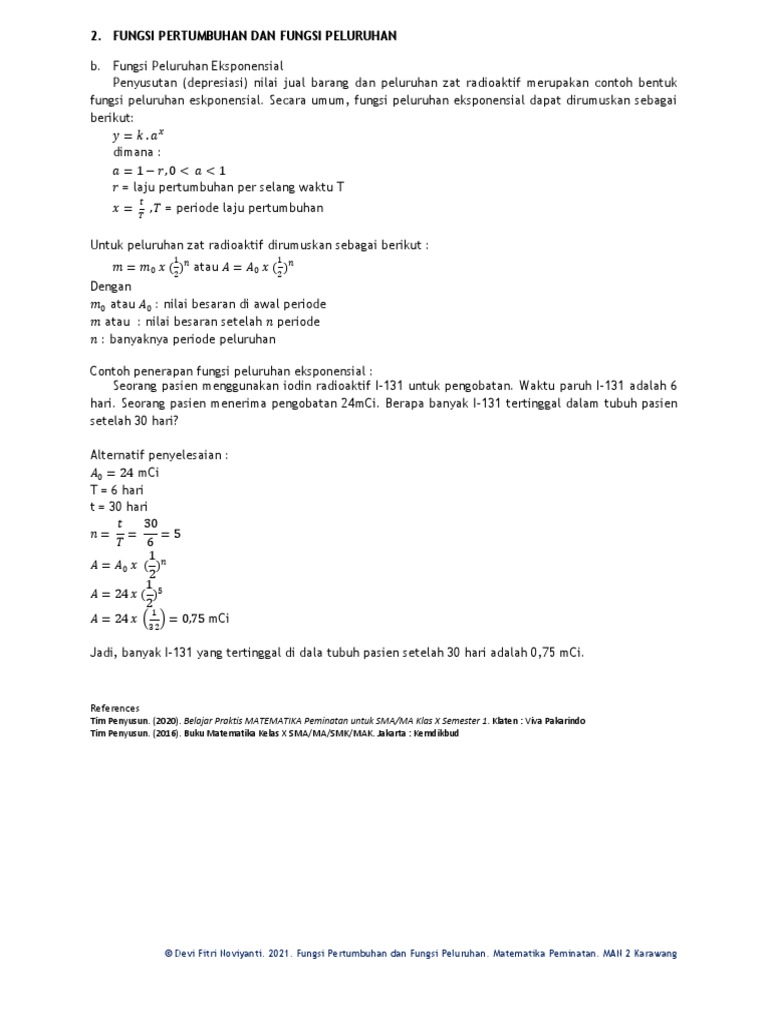 Fungsi Peluruhan Eksponensial | PDF