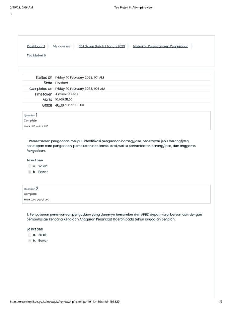 LKPP Dasar Modul 5 | PDF