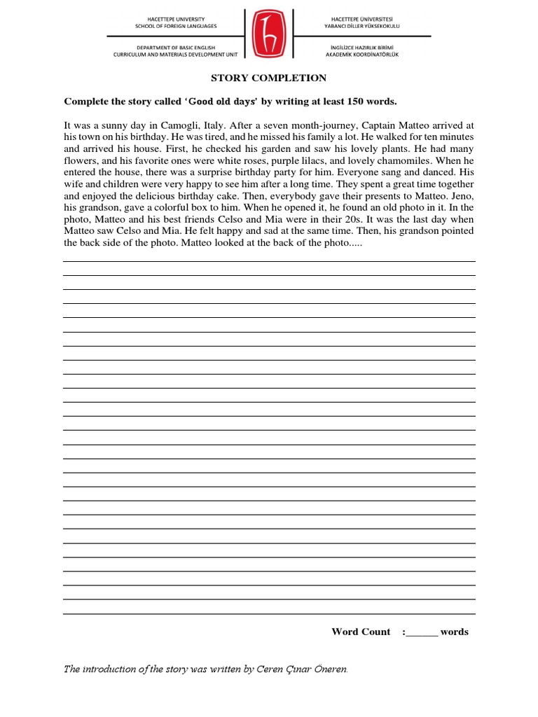 Story Completion-2 | PDF