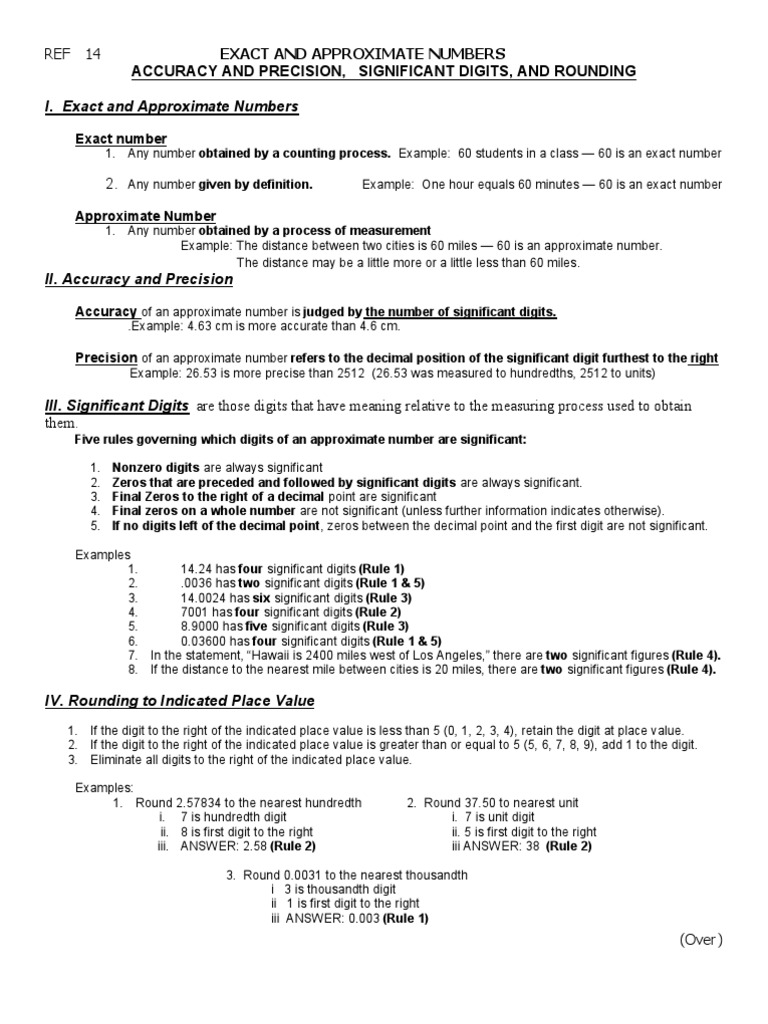 Accuracy and Precision | Download Free PDF | Significant Figures | Rounding