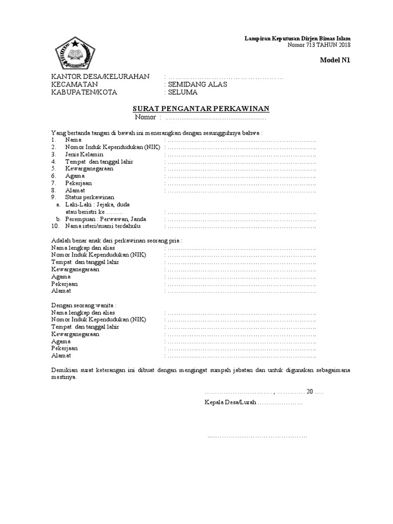 Blanko Model Na Kua Semidang Alas Terbaru 2018 | PDF