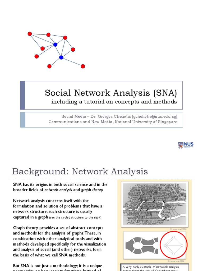 CaoHoc Social Network Analysis NUS | PDF | Social Network | Graph Theory