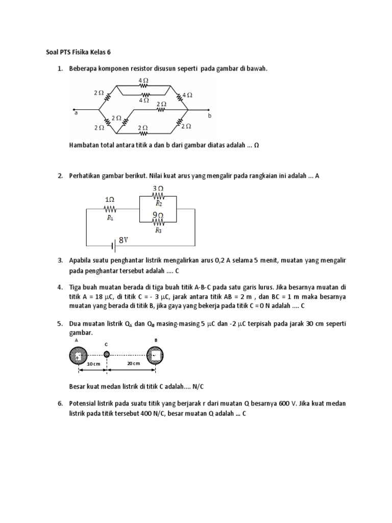 Soal PTS Fisika Kelas 4,5 6 | PDF