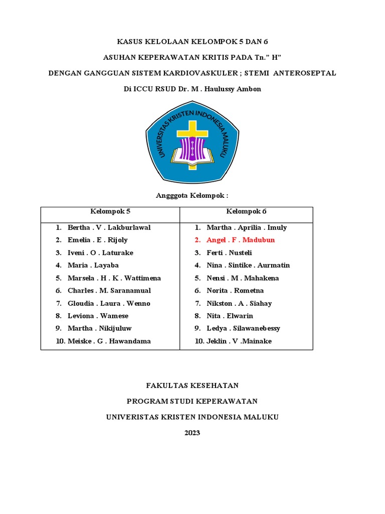 Asuhan Keperawatan Tn. Y: STEMI Anteroseptal | PDF