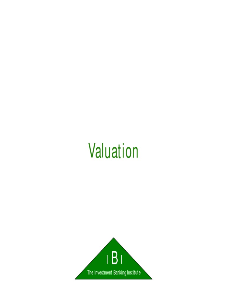 6 IBI Valuation Class Presentation | PDF | Valuation (Finance ...