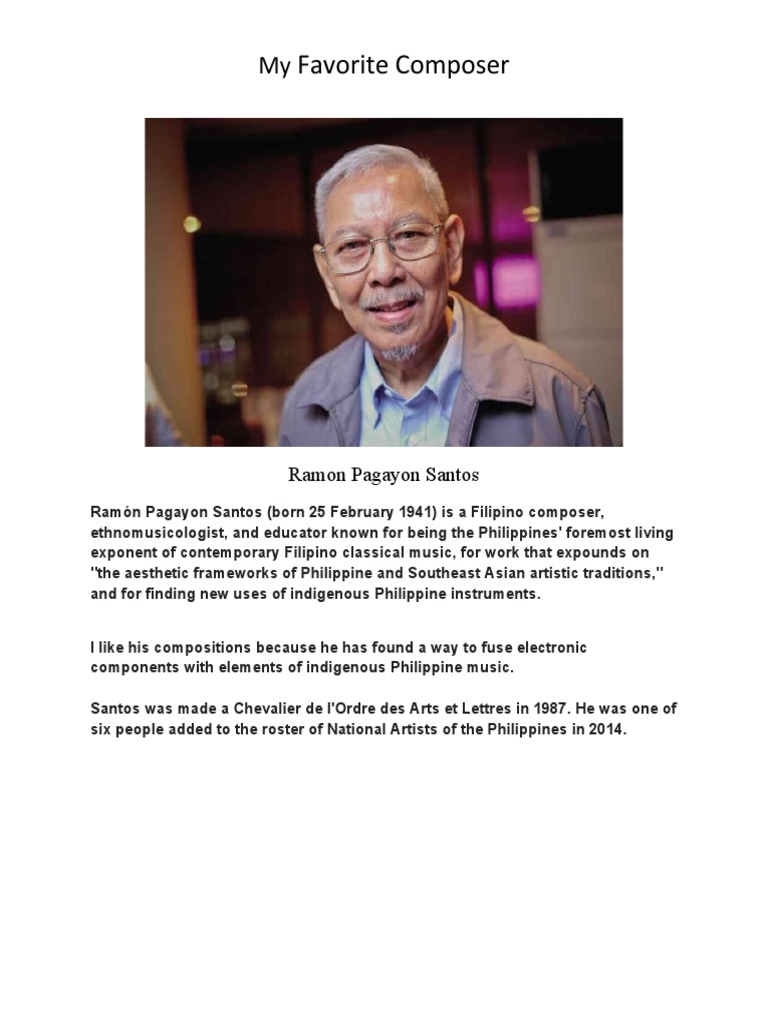 Ramon Pagayon Santos | PDF