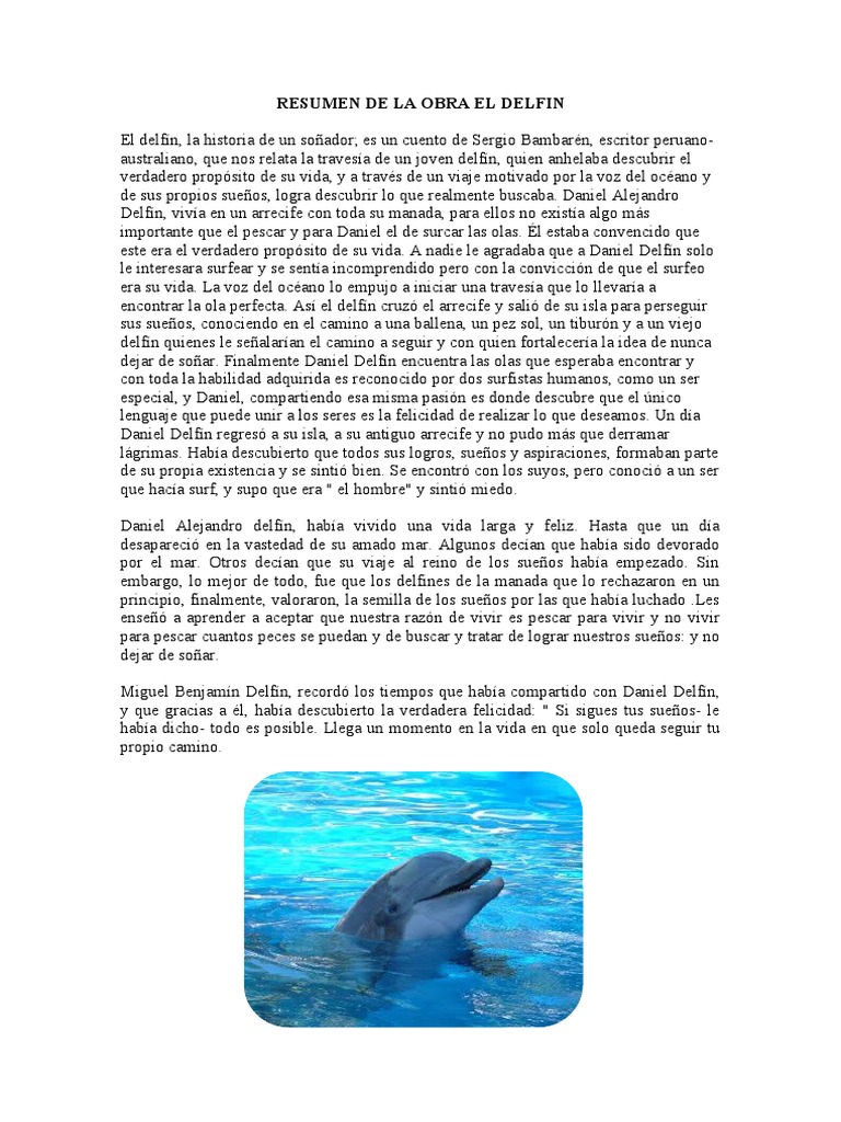 Resumen de La Obra El Delfin | PDF Resumen de La Obra El Delfin | PDF