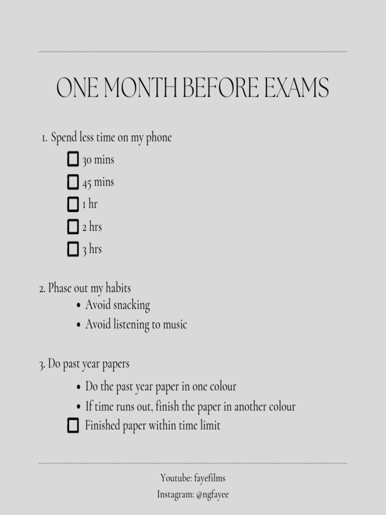 Fayefilms Pre-Exam Templates | PDF