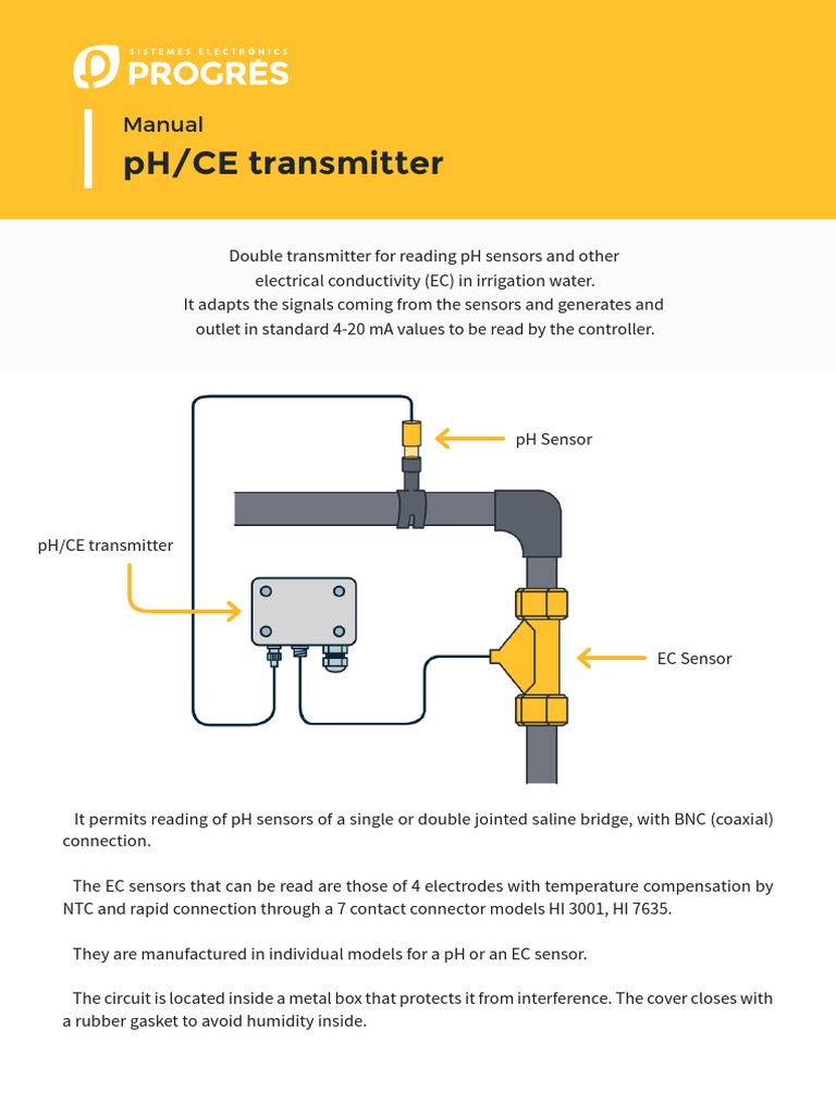 1363-2 Manual Ph-Ec Transmitter | PDF | Ph | Power Supply