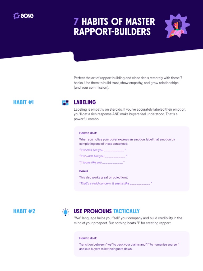 7 Habits of Master Rapport Builders 1 | PDF | Cognition | Cognitive Science