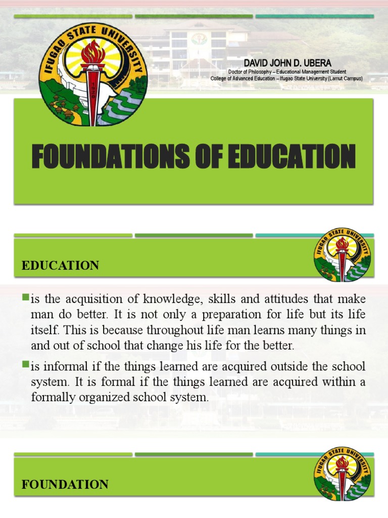 Foundation of Education | PDF | Psychology | Pragmatism