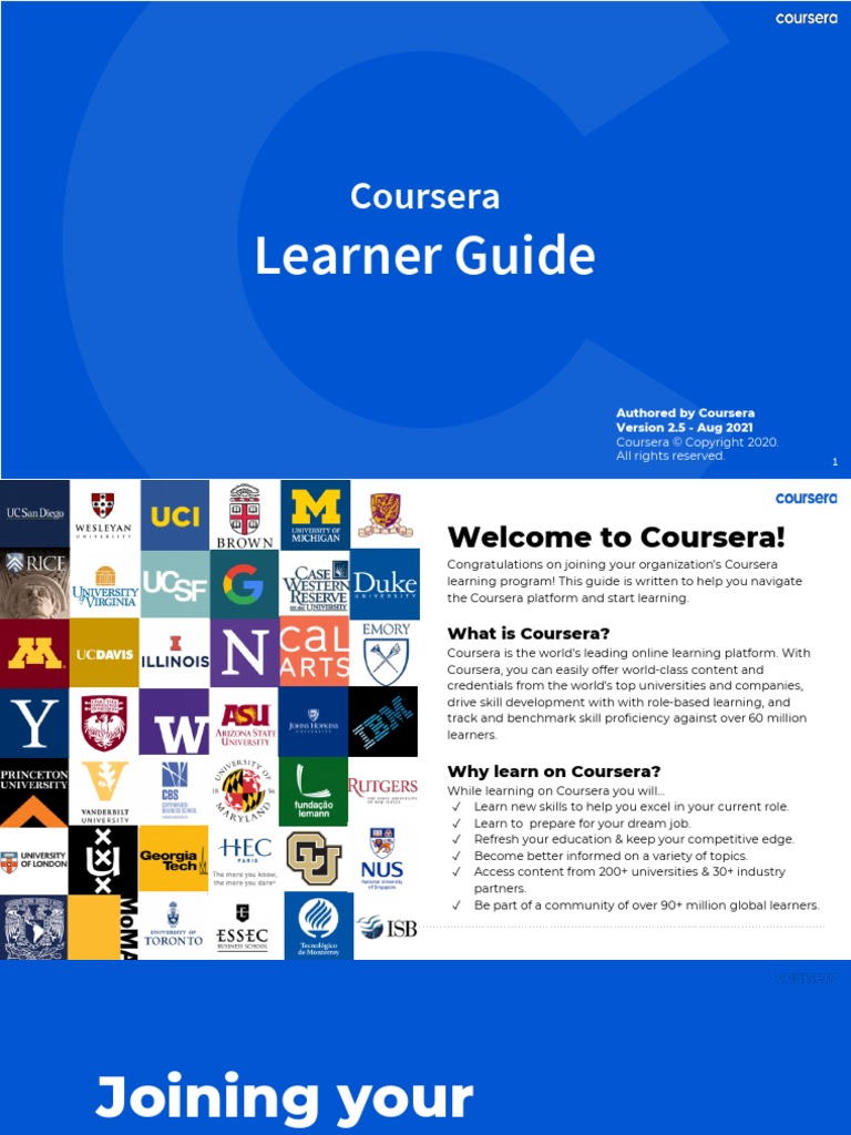 Coursera Learner Guide | PDF | User (Computing) | Login