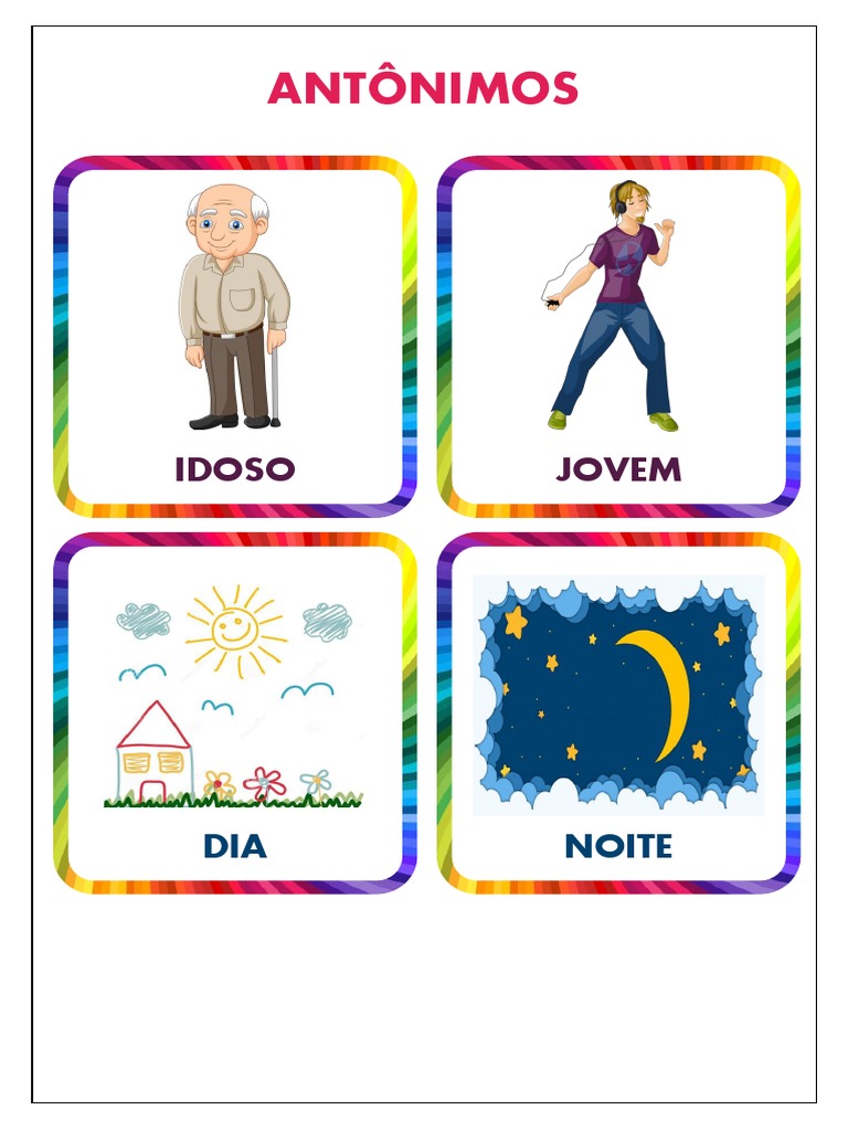 Jogo Da Memoria Dos Antonimos | PDF