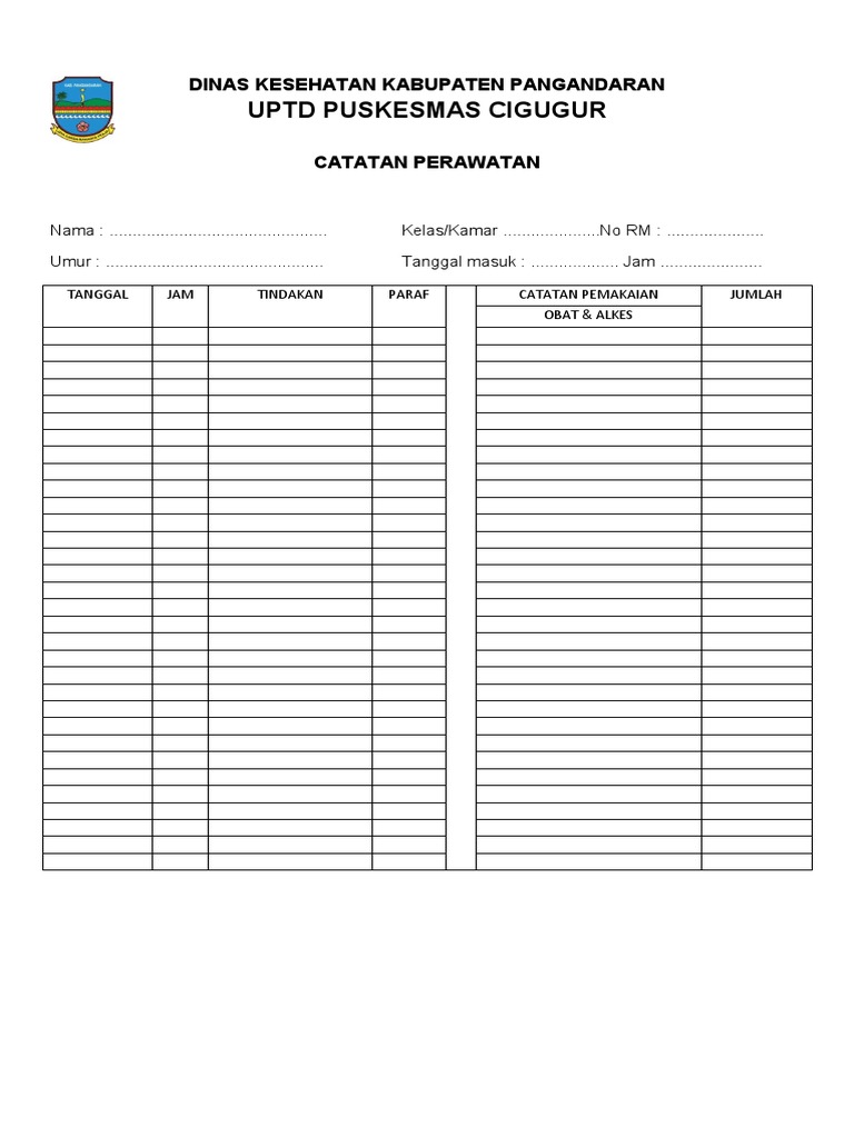 Formulir Catatan Perawatan | PDF | Teknologi & Rekayasa