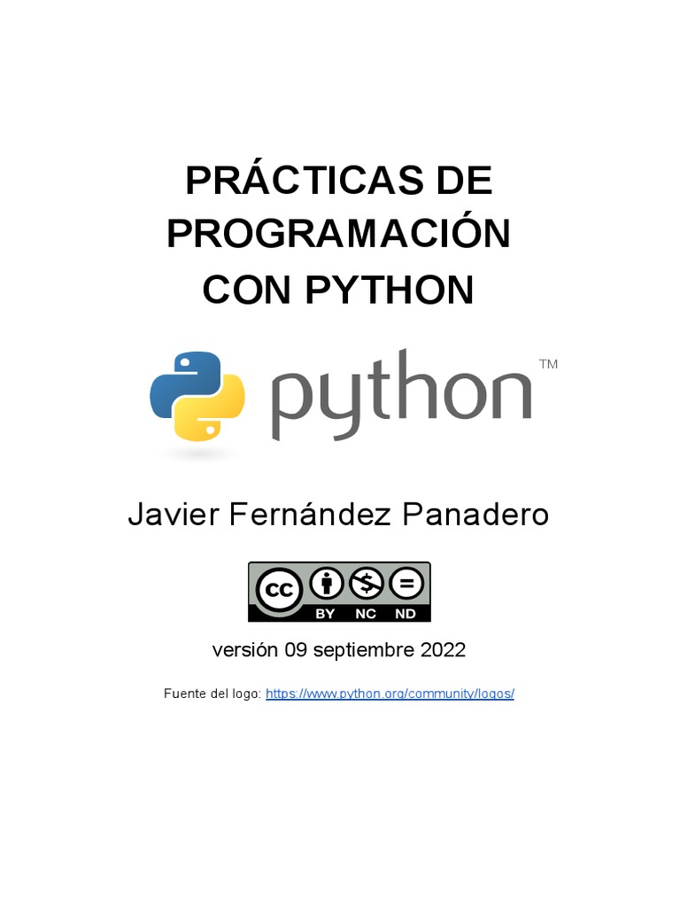 Prácticas de Programación Con Python 09-09-2022 | PDF | Python (lenguaje de programación ...