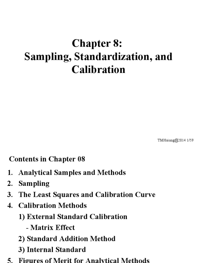 Sampling and Calibration Guide | PDF | Detection Limit | Errors And Residuals