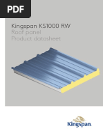 Kingspan Quadcore ks1000rw Roof Panel Data Sheet en GB Ie | PDF | Roof | Building Engineering