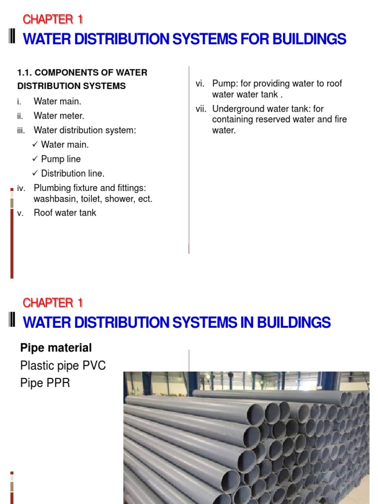Chapter 1 - Water Supply System For Buildings | PDF | Plumbing | Water