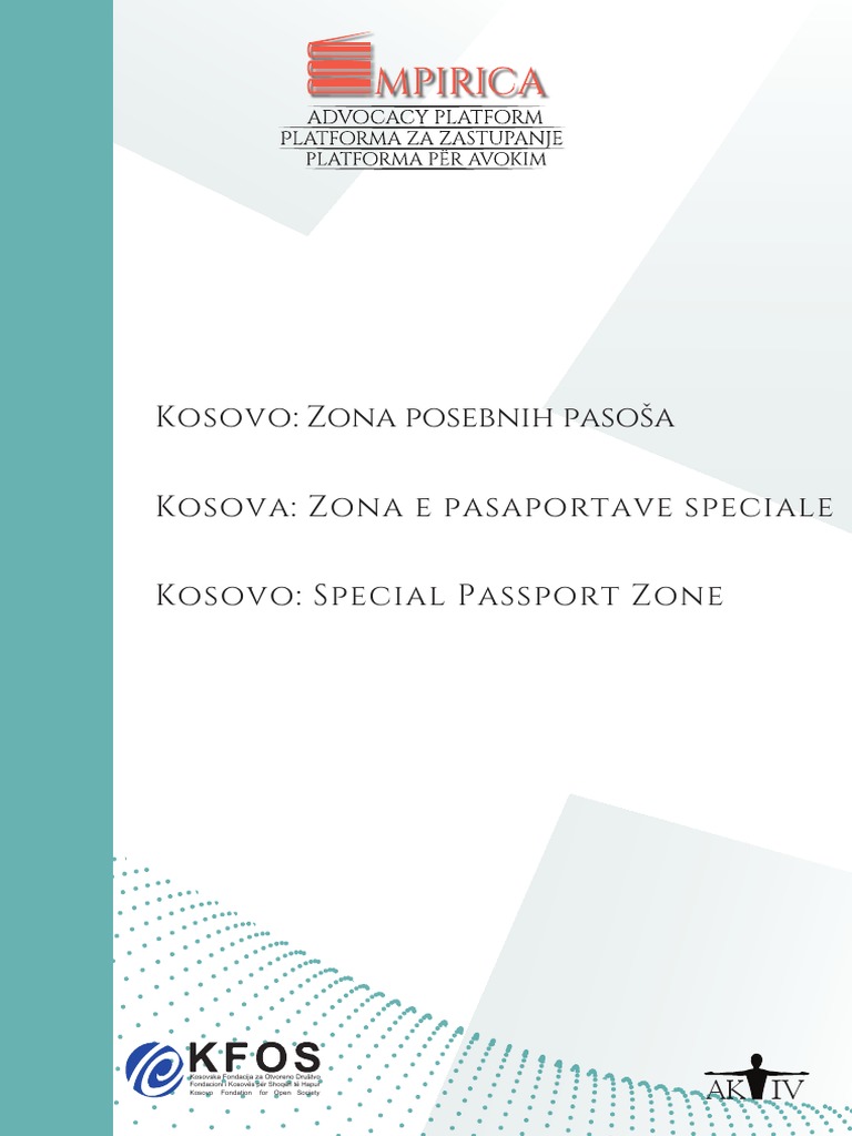 Kosovo Zona Posebnih Pasosa 1 | PDF