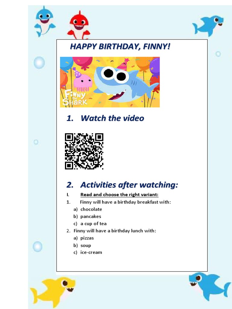 Finny The Shark | PDF