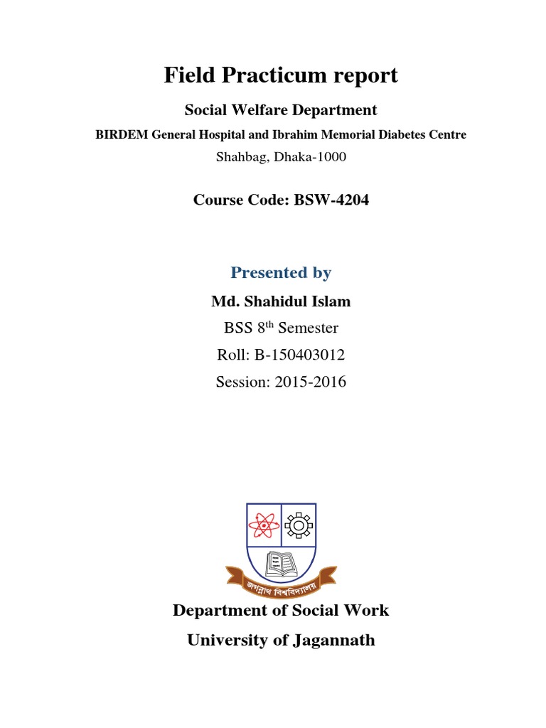 Field Practicum Report Social Welfare de | PDF | Social Work ...