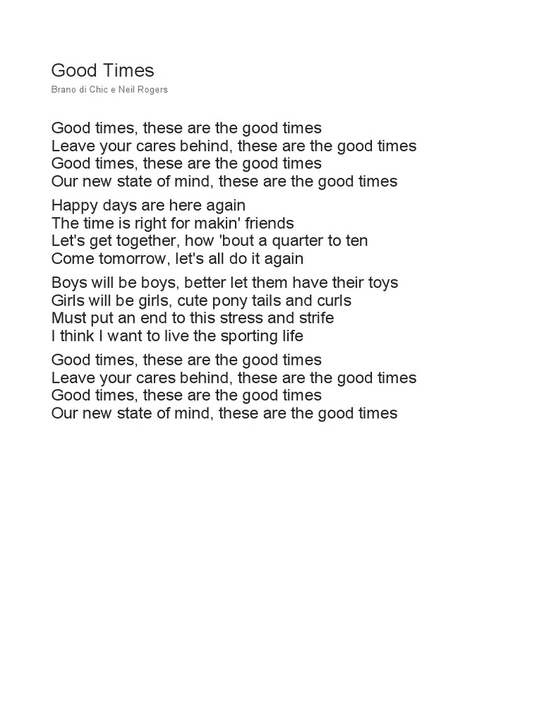 11) Good Times | PDF