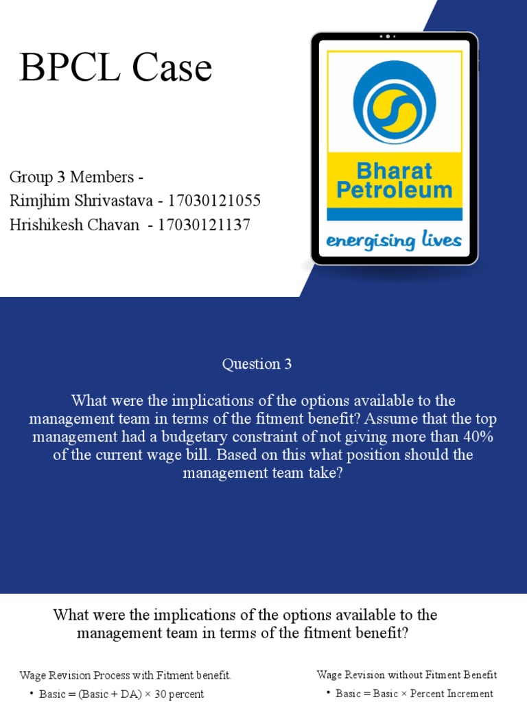 BPCL Case Study | Download Free PDF | Salary | Overtime