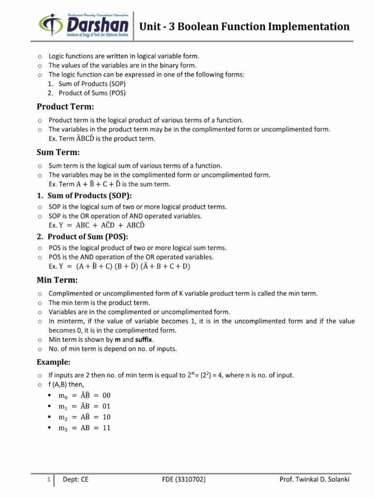 FDE GTU Study Material E-Notes Unit-3 31102020031351AM | PDF
