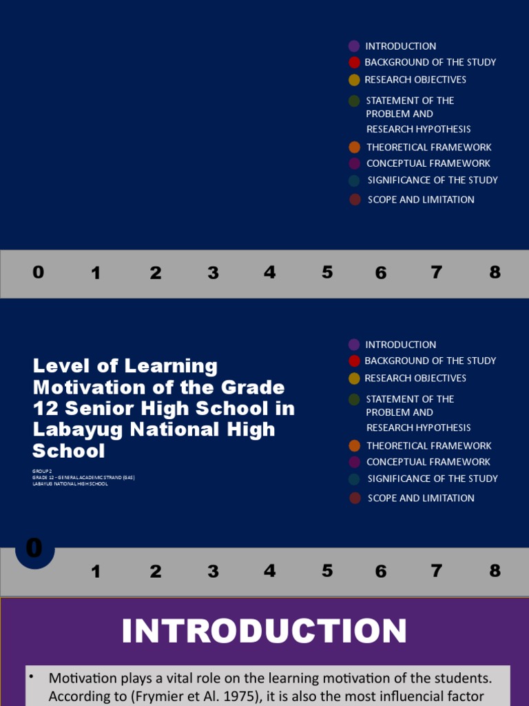 Level of Learning Motivation of The Grade 12 Senior High School in ...