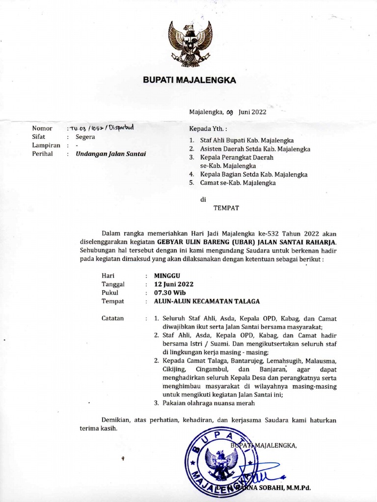 Surat Perangkat Daerah | PDF