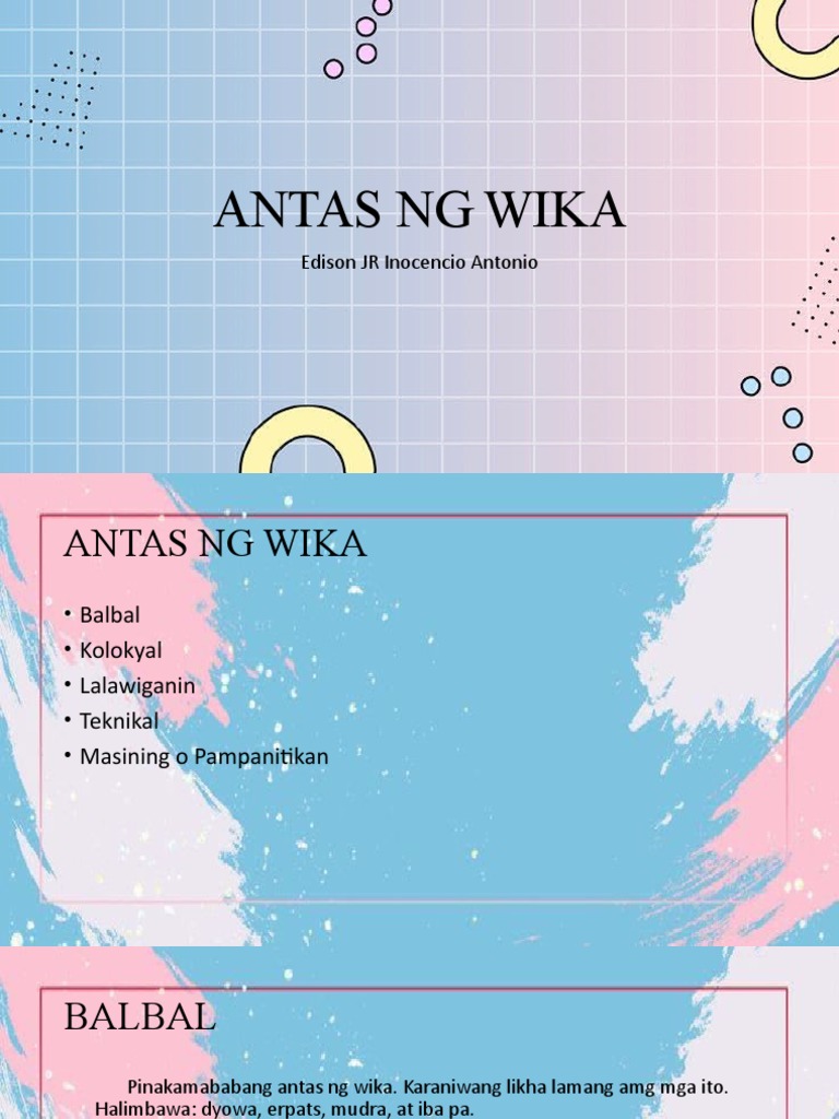 Antas NG Wika | PDF Antas NG Wika | PDF