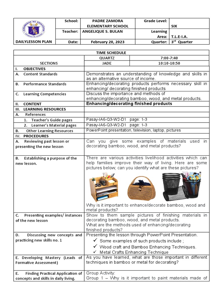 Q3 Tle Week2 Day1 | PDF