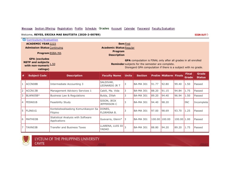 Grades | PDF | Evaluation | Evaluation Methods