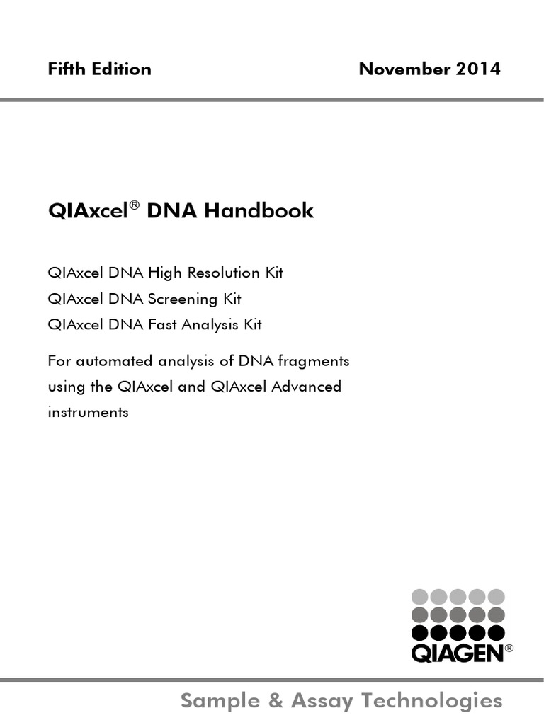 HB-0286-006 1090119 HB IAS QIAxcel DNA 1114 WW | PDF | Gel ...