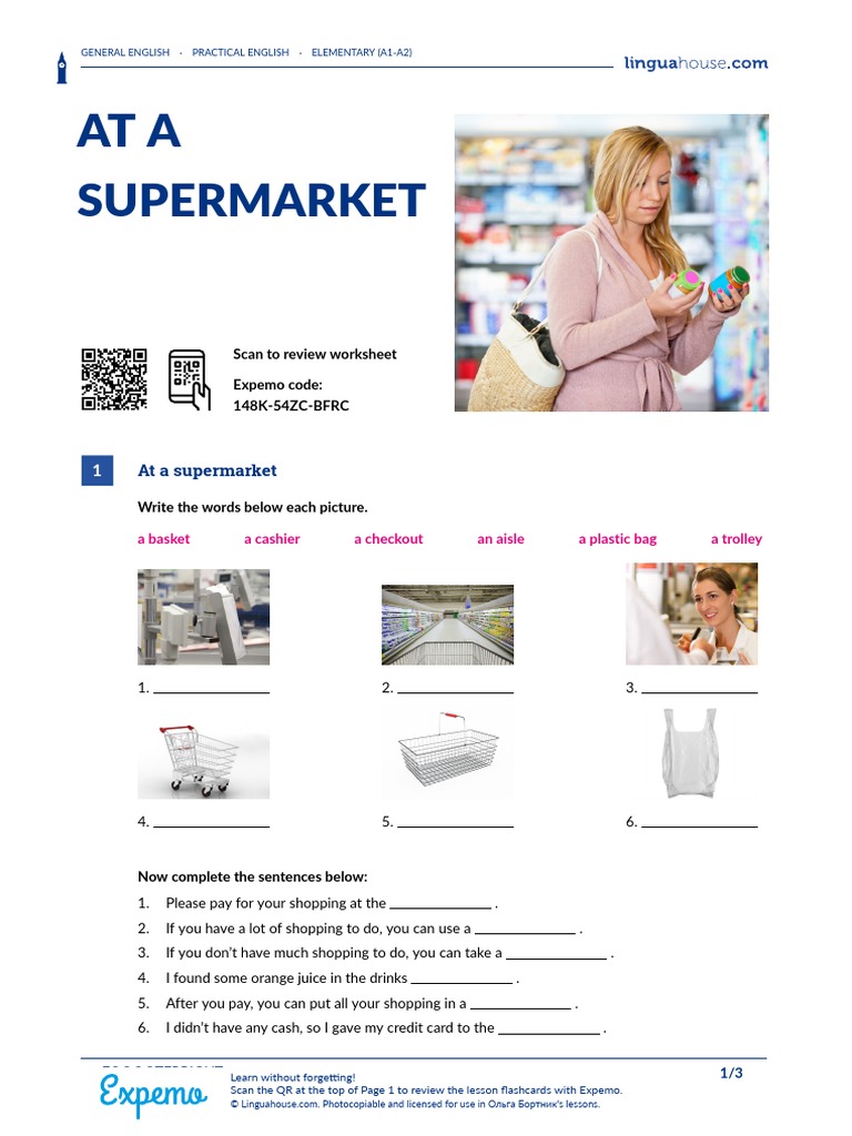 At A Supermarket British English Student Ver2 | PDF