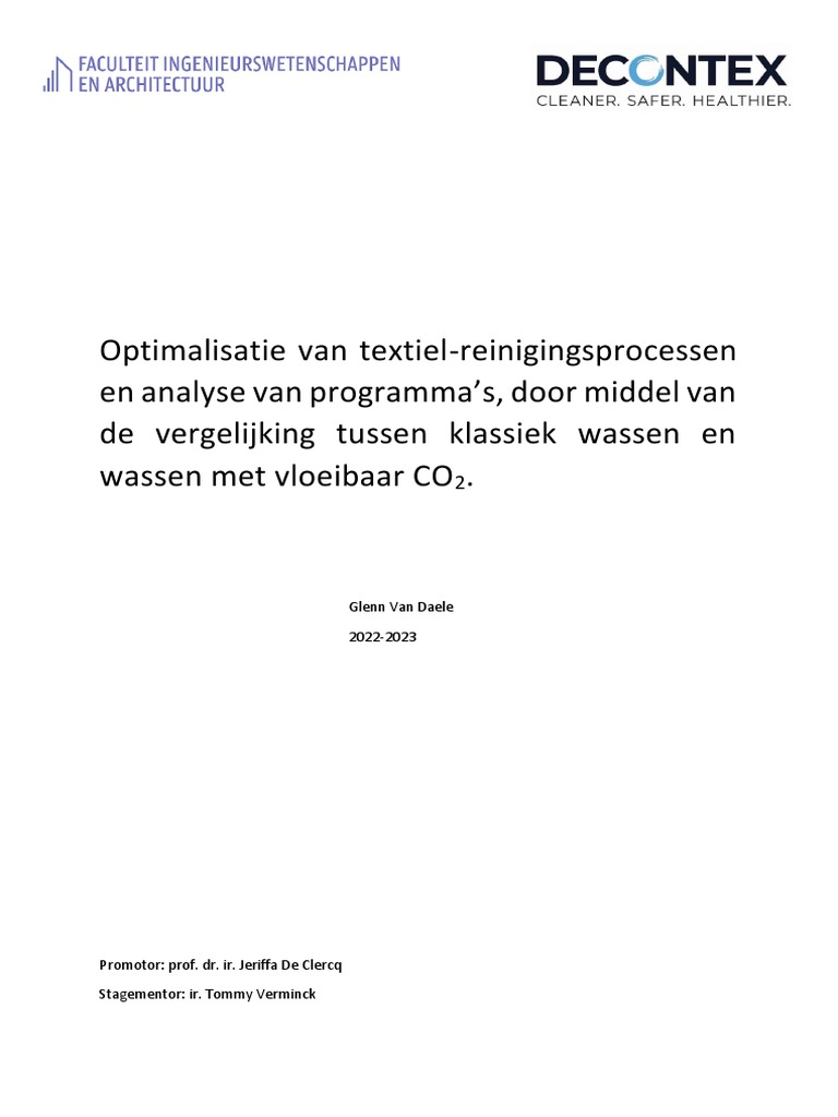Stageverslag Decontex GlennVanDaele | PDF