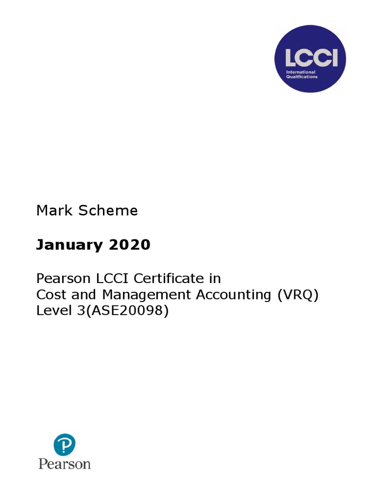 ASE20098 January 2020 Mark Scheme | PDF | Economies | Business Economics
