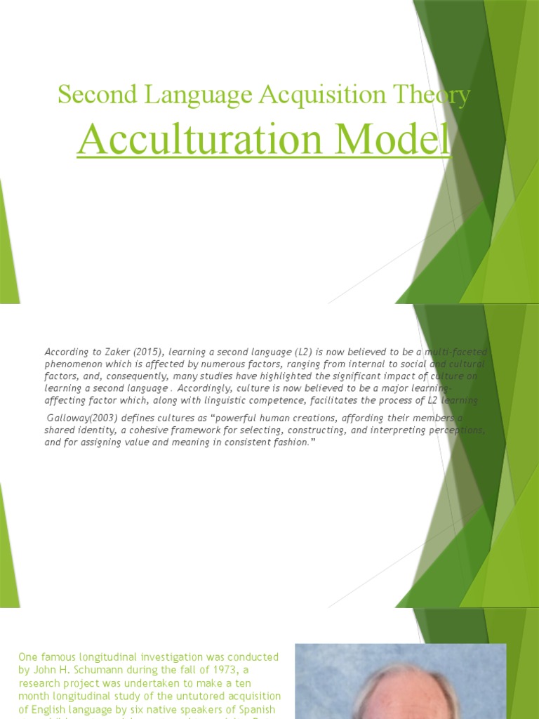 Acculturation Model | Download Free PDF | Second Language Acquisition | Second Language