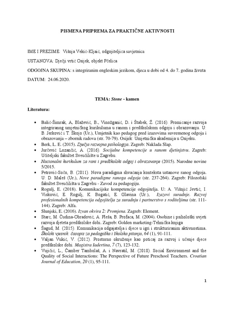 Kamen - Priprema | PDF