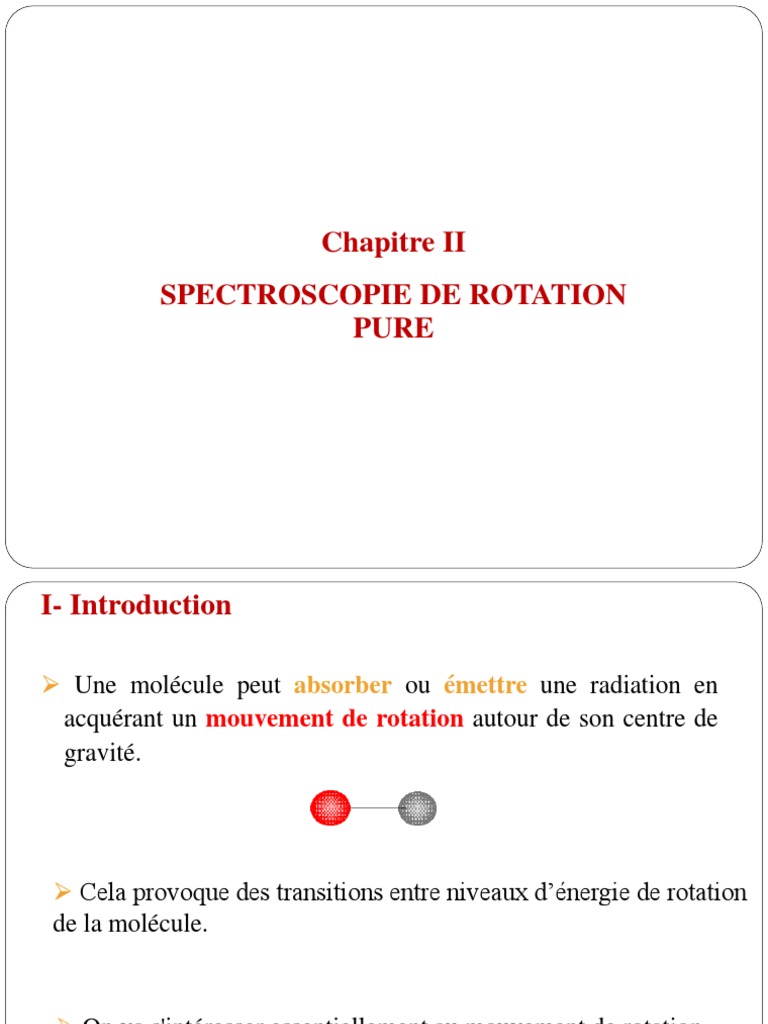 Spectroscopie de Rotation Pure | PDF | Atomique | Théories scientifiques
