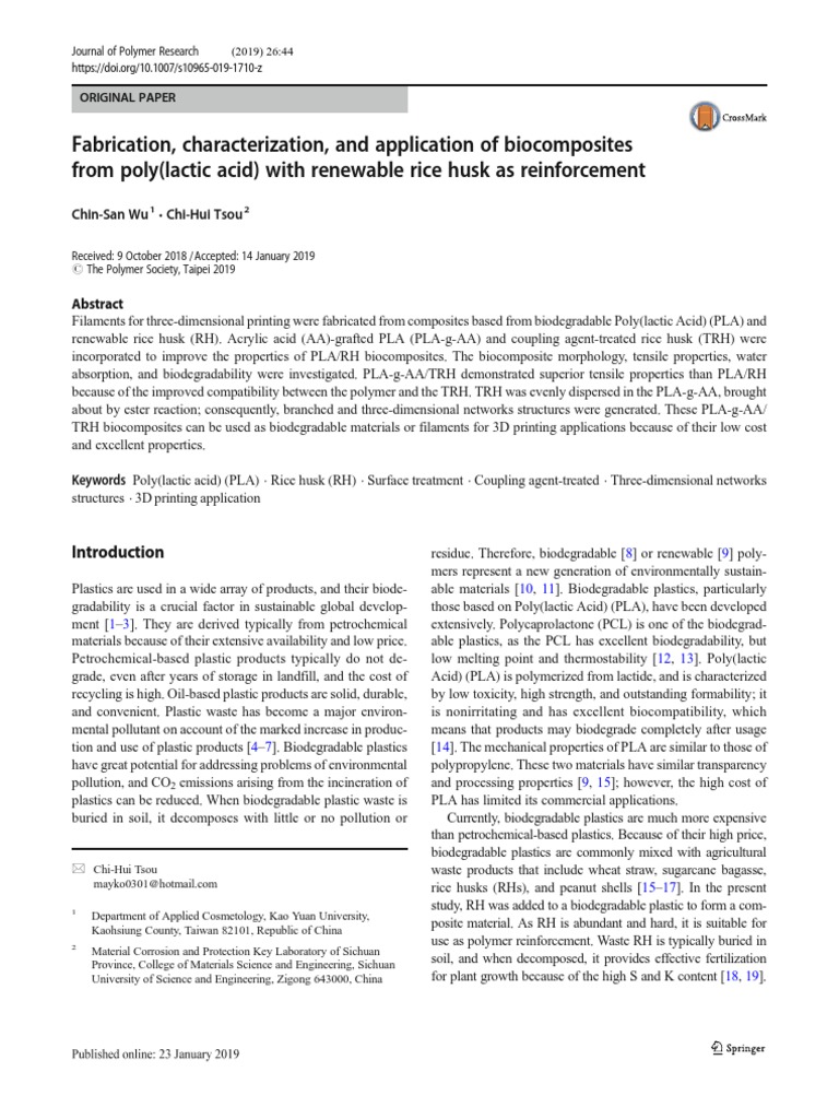 Fabrication Characterization And Application Of Biocomposites Pdf