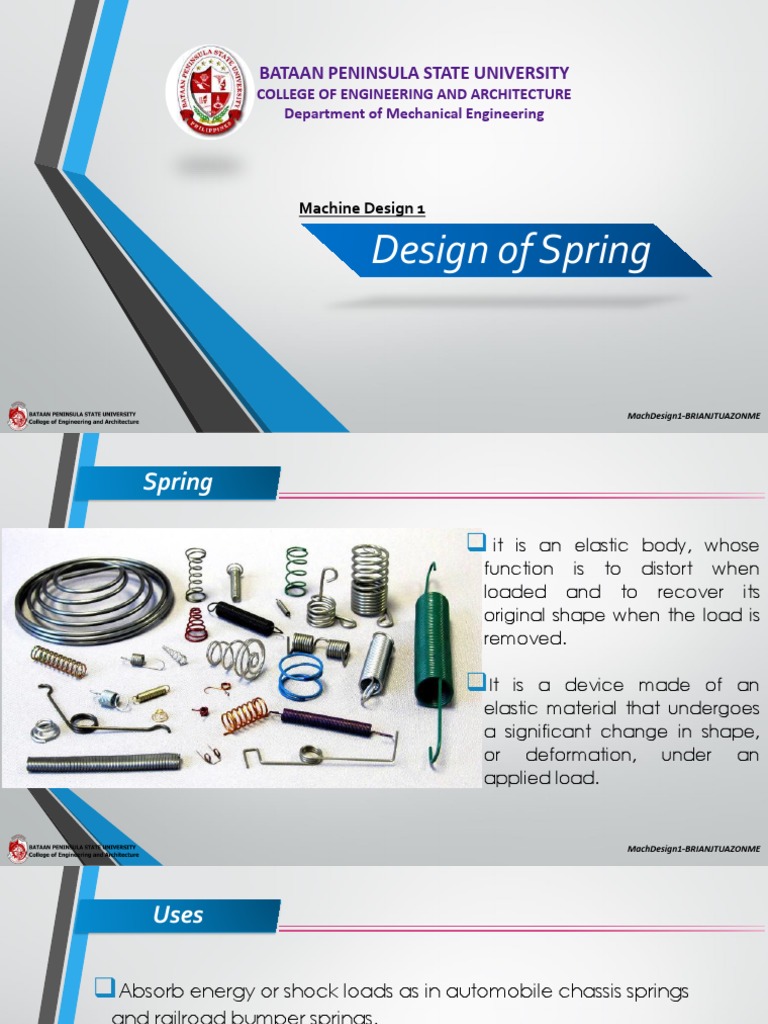 Design of Spring: Impact Loading and Energy Conversion | PDF | Helix ...