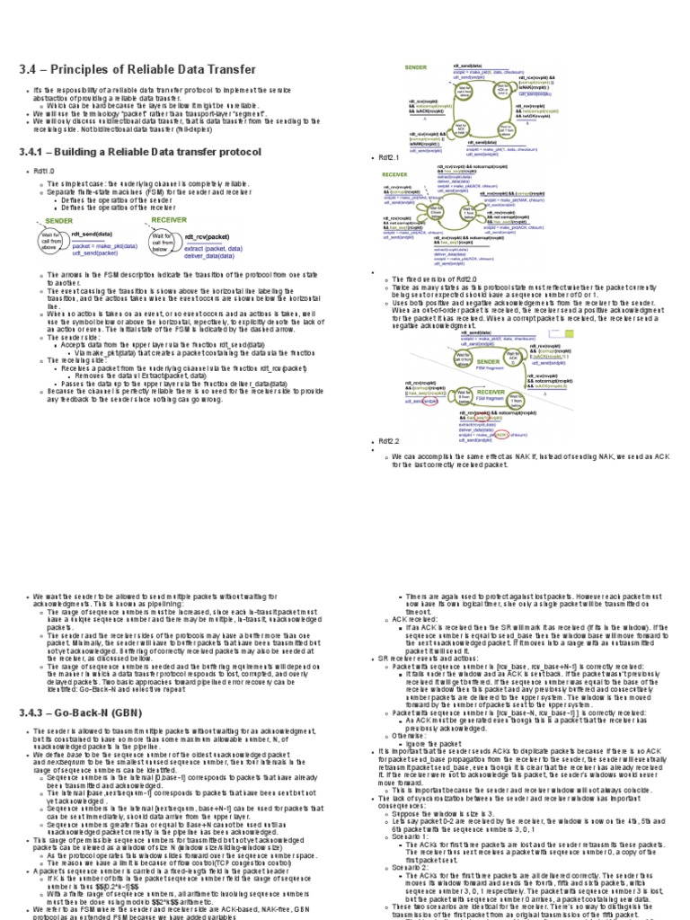 3.4 - Principles of Reliable Data Transfer | PDF | Transmission Control ...
